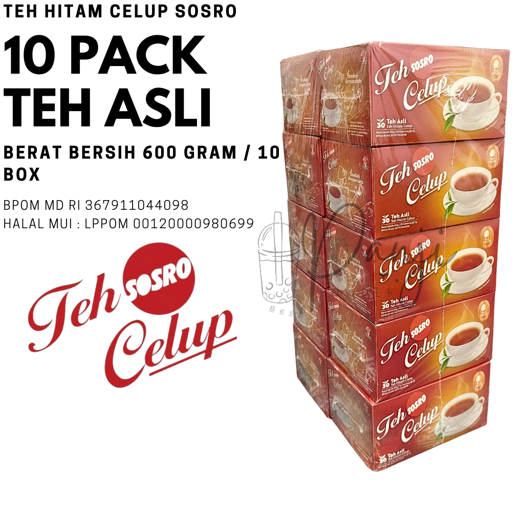 Sosro TEA BAGS CONTENTS 30 / PACK 10 BOXES SOSRO TEA BAGS CONTENTS 30 ...