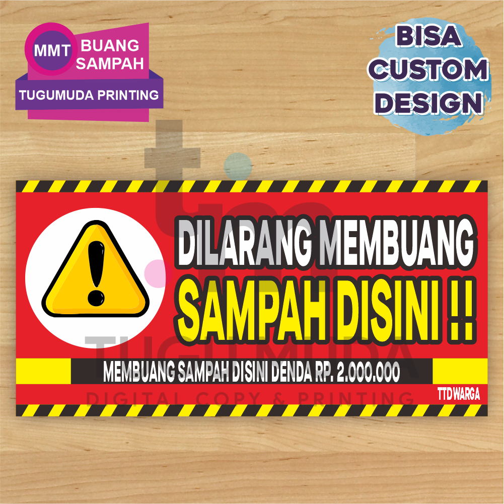 Print Banners|Banner|Mmt - NO TRASH IN HERE - WARGA HOUSE | Shopee Malaysia