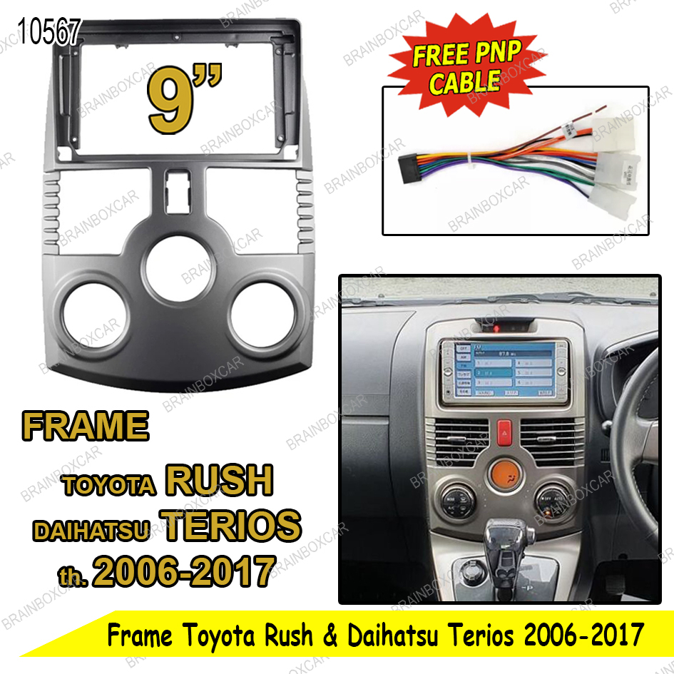 Panel Head Unit Rush Terios 2006-2017 9inch 3hole Frame Frame | Shopee ...