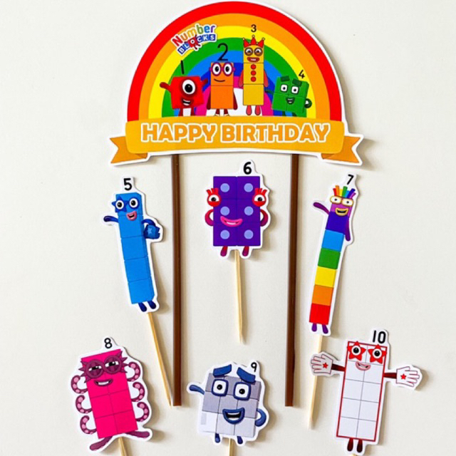 Number BLOCK TOPPER / NUMBER BLOCK CAKE TOPPER / NUMBER BLOCK CAKE ...