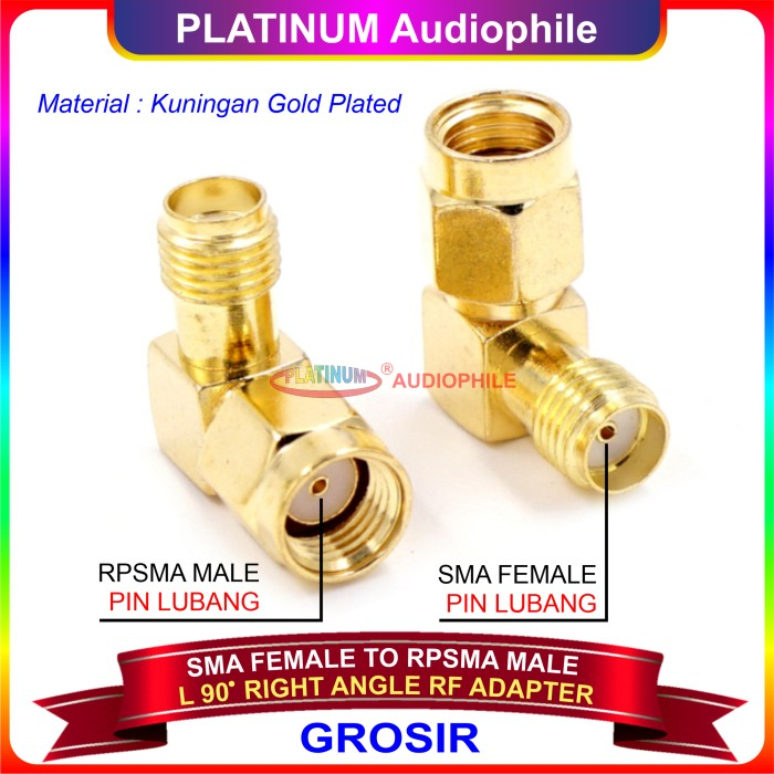 SMA Connector Female to RPSMA Male L-3 L90 Right Angle Connector RF Adapter Modem Wifi Router ...