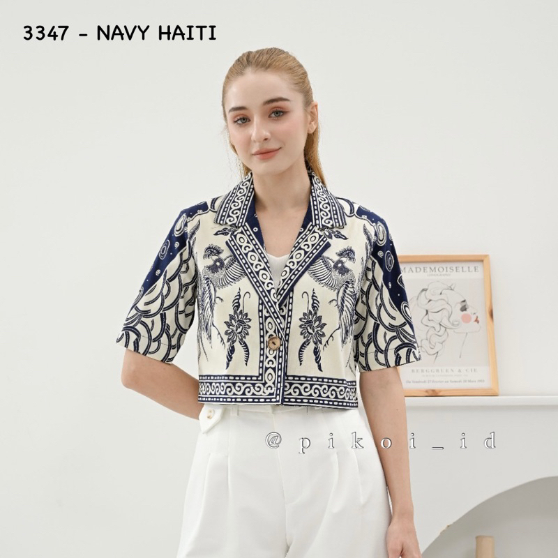 KEMEJA Pikoi_id | Modern women's batik top crop top batik collar shirt ...