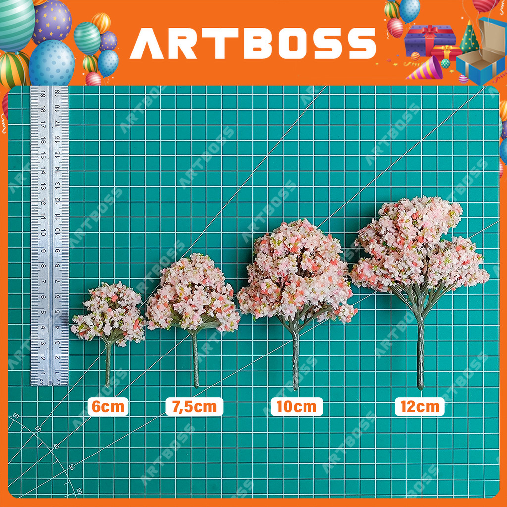 Peach Tree Mockup Miniature Foliage Diorama Peach Tree - S0044 | Shopee ...