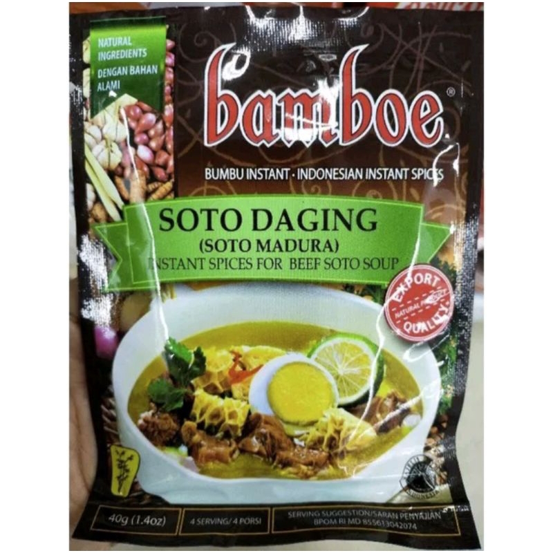 Bamboe Seasoning soto Meat/soto madura 40gr | Shopee Malaysia