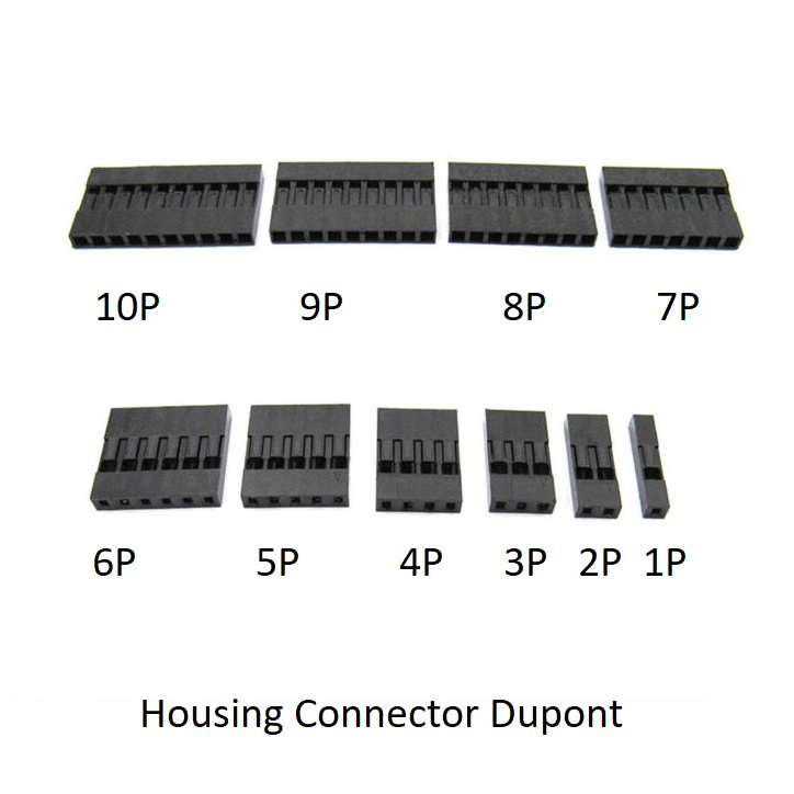 HITAM 1pcs Housing Connector dupont dupont Connector 1Pin 2Pin 3Pin ...