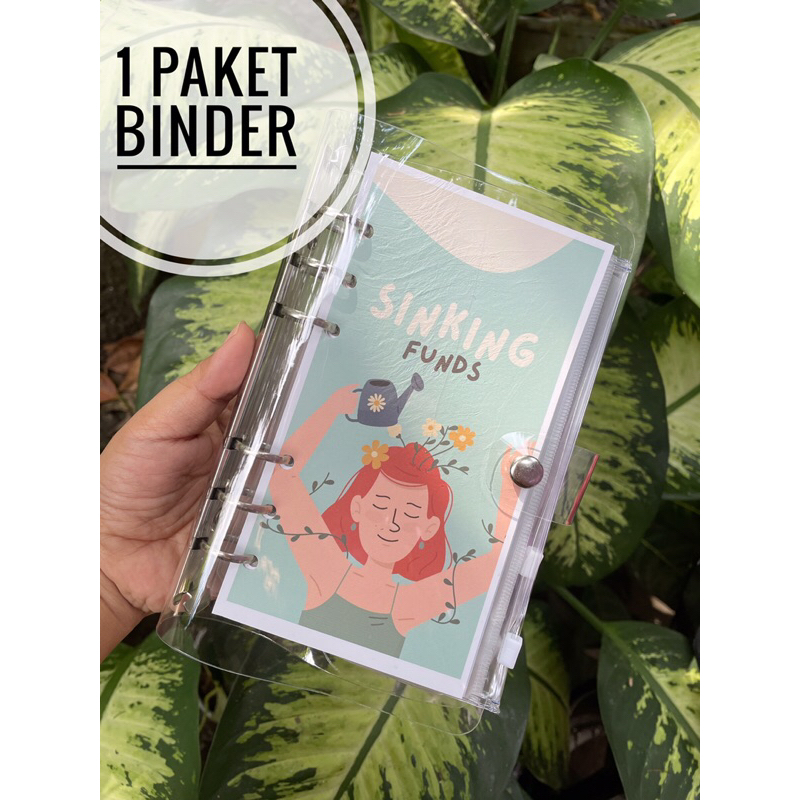 1 Package Binder A6 Transparent Sinking Funds Saving Challenge Savings ...