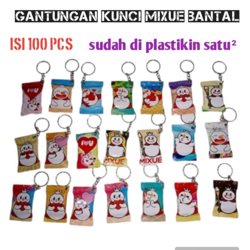 GANTUNGAN CONTENTS 100 MIXUE PILLOW KEYCHAINS || VIRAL KEYCHAIN Wedding ...