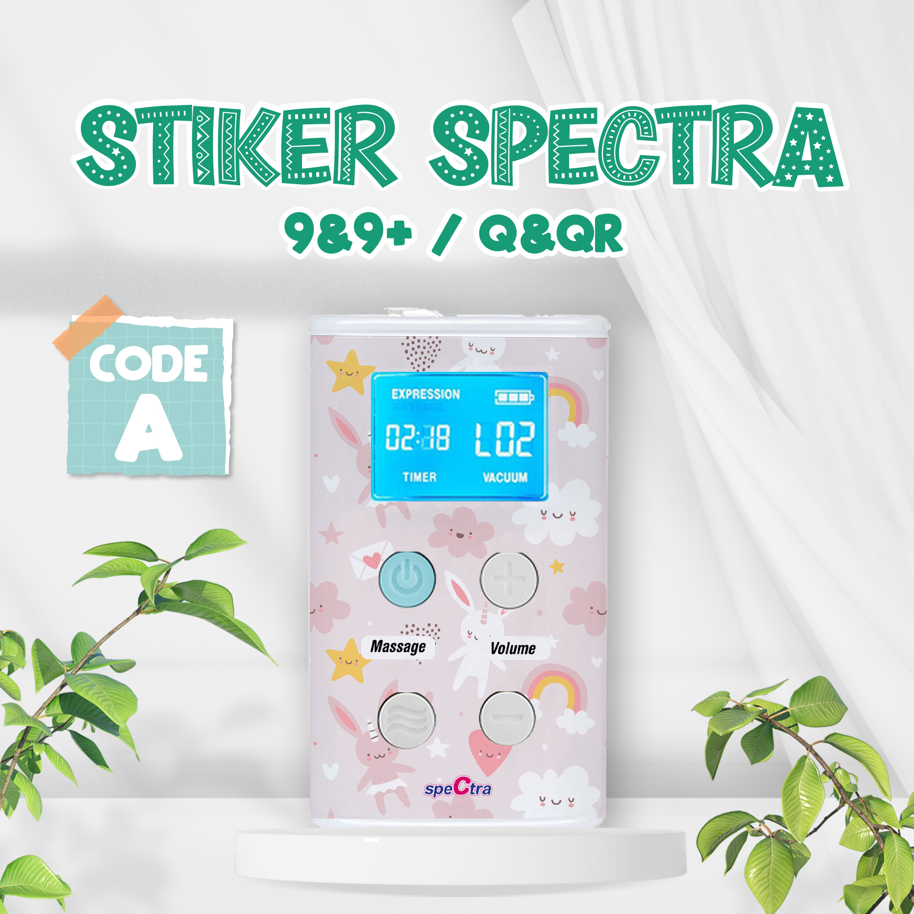Spectra 9/9+ And Q/QR Sticker Spectra Breast Pump (CODE A) | Shopee ...