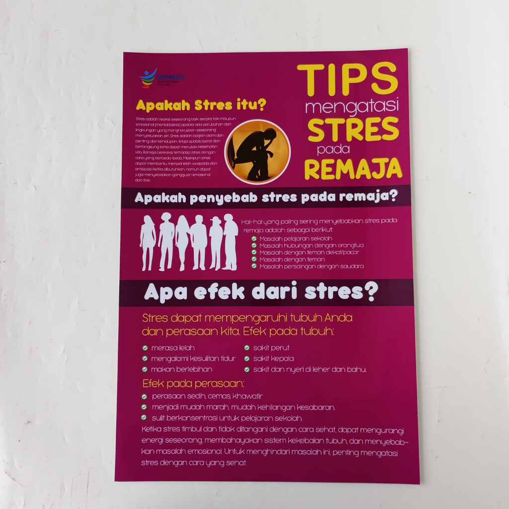 Poster Tips To Overcome Stress In Teenagers, Community Education Poster ...