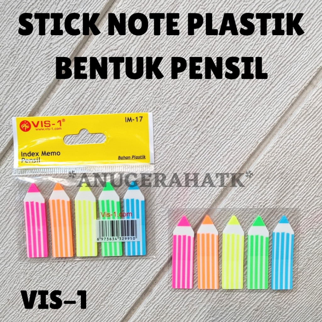 Plastic Divider / Stick Note / INDEX VIS-1 in IM-17 Pencil shape ...