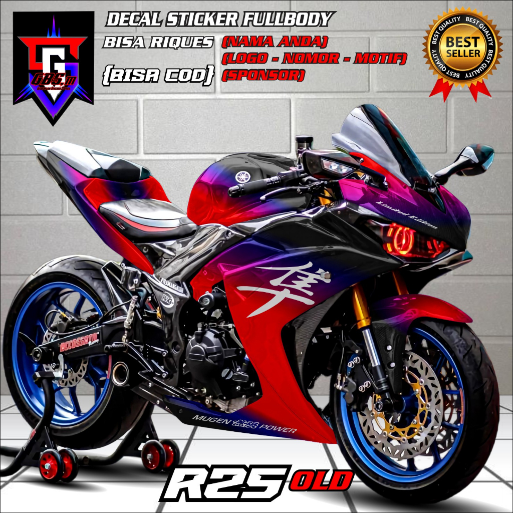Decal R25 Old Full Body Stker Yamha R25 Old Fullbody Variation 04 ...