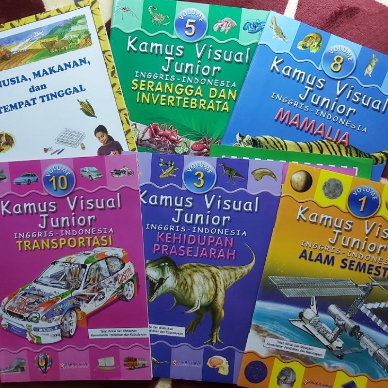 Original Books Children's Books Junior Visual Dictionary Prehistoric Life Transportation ...