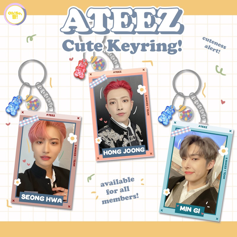 GANTUNGAN Ateez KEYRING KEYCHAIN KPOP ATINY KEYCHAIN | Shopee Malaysia