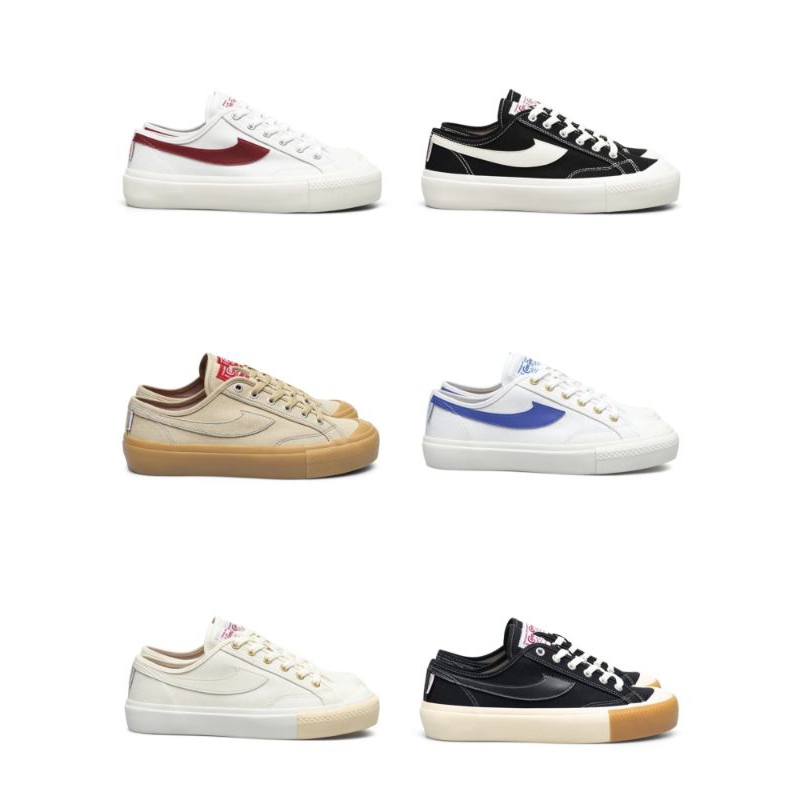 Original Compass Shoes 100% Gazelle Low White Blue /Write Red/Black Gum ...