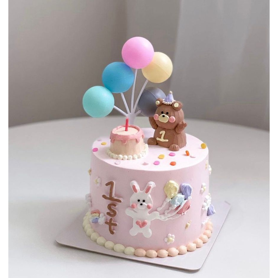 Colorful Balloon Topper/Tart cake Topper/Plastic Balloon Topper/cake ...