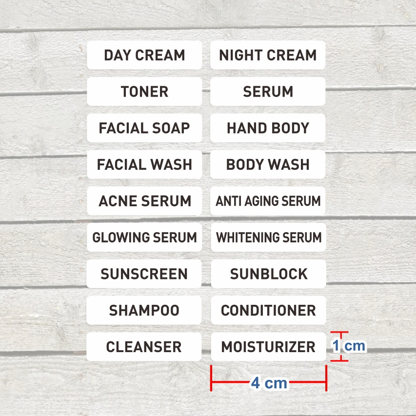 Day Night Cream Toner Facial Soap Serum Hand Body Sticker Waterproof ...