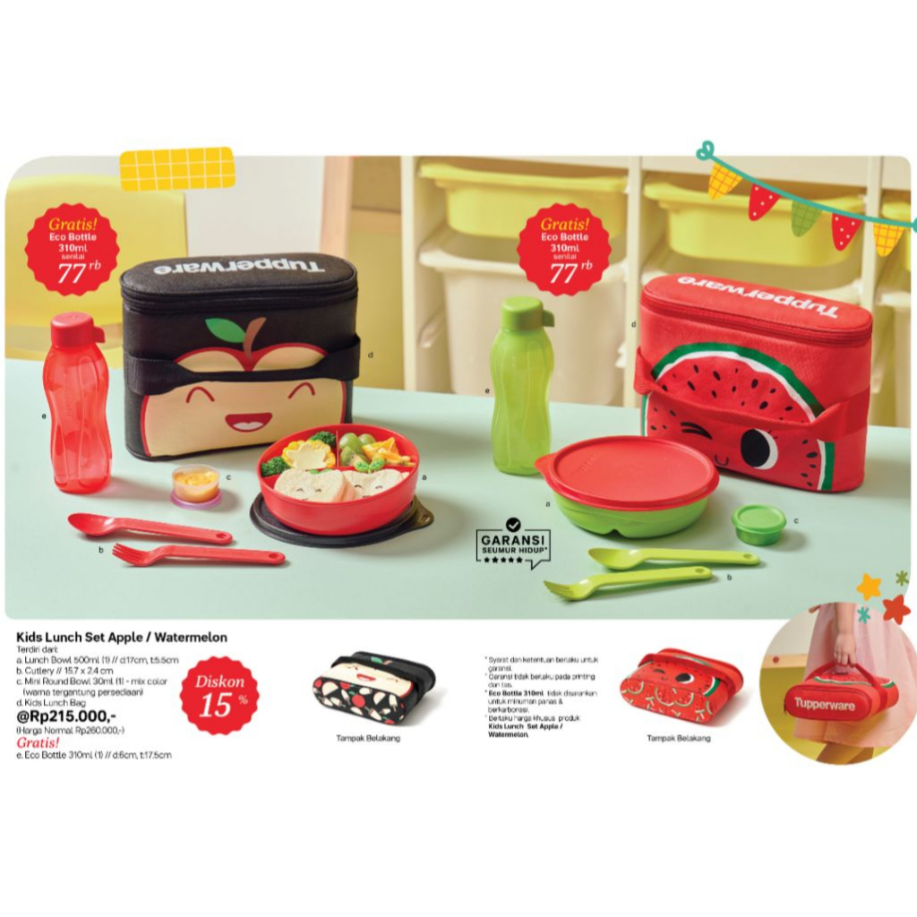 Kids Lunch Set/Original Tupperware Children's Lunch Set | Shopee Malaysia