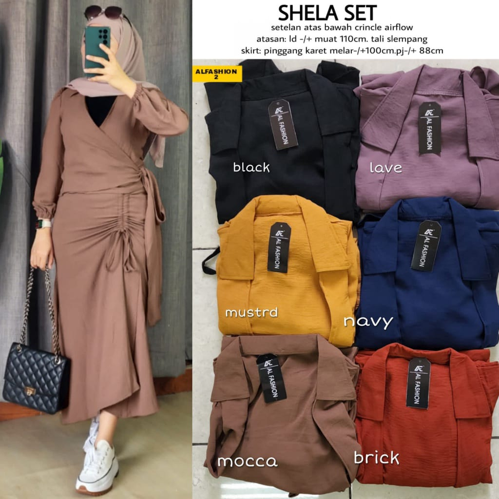 Free Shipping || Shella Drawstring Pleated Skirt SET || Contemporary ...