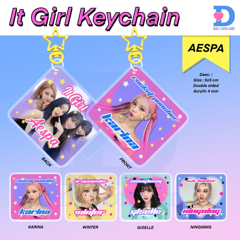 It GIRL // AESPA KEYCHAIN - SOLD IN BAZAR | Shopee Malaysia