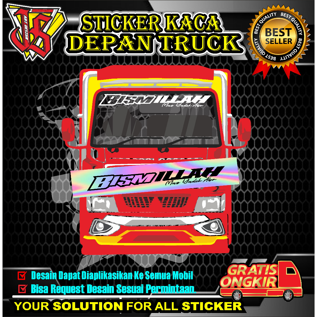 Truck Sticker Sticker Car Sticker Truck Sticker Truck Bismillah Sticker ...