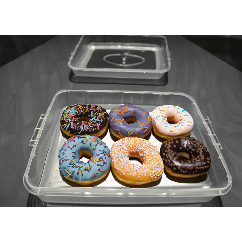 Sealpack Donut Box Food Container Cake Container Clear Plastic Material ...