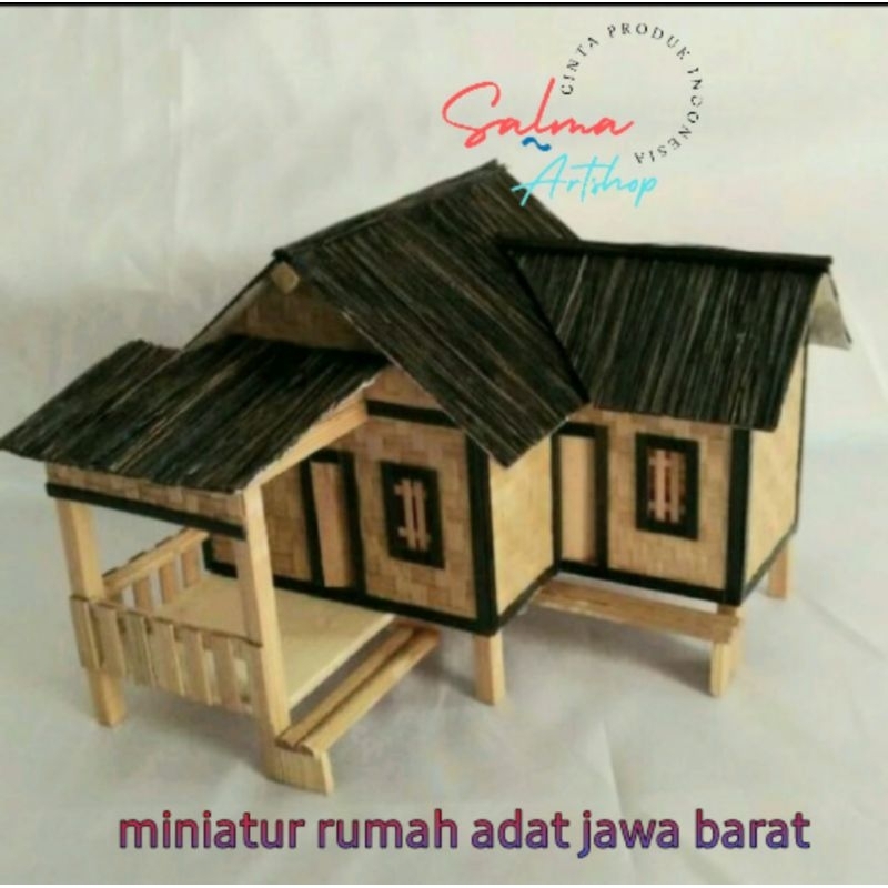 Miniature traditional houses, West Java traditional houses, miniature ...
