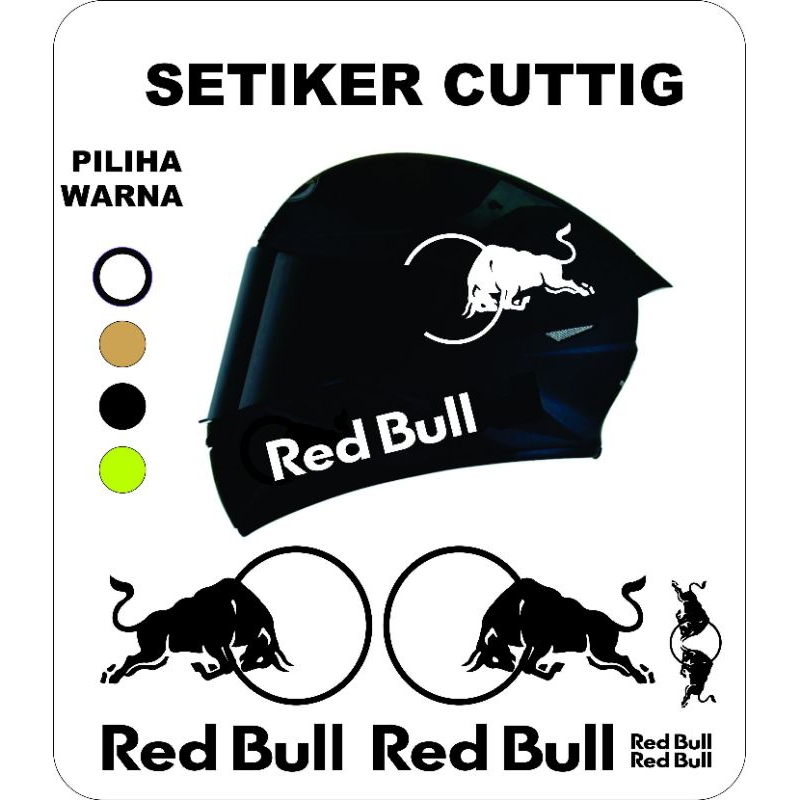 Redbull helmet sticker set | Shopee Malaysia