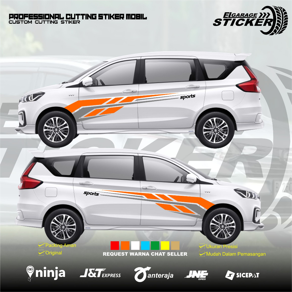 Suzuki ertiga Car Sticker cutting Sticker Variation Of suzuki ertiga Car Side body Shopee Malaysia