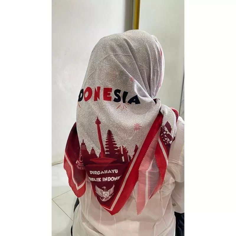 PUTIH MERAH Indonesian Red And White Rectangular HIJAB Special | Shopee ...