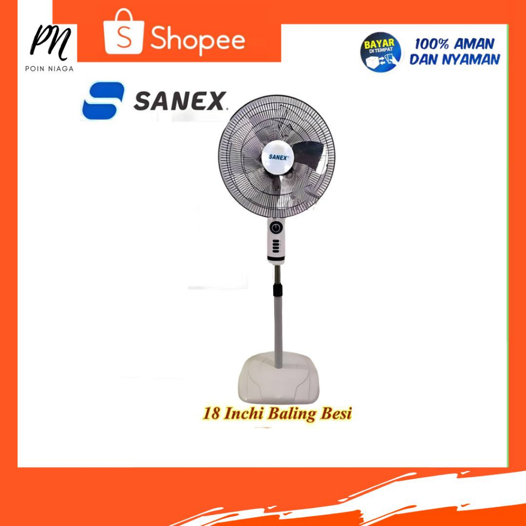 Sanex Stand Fan 18 Inch Iron Propeller Standing Wind | Shopee Malaysia