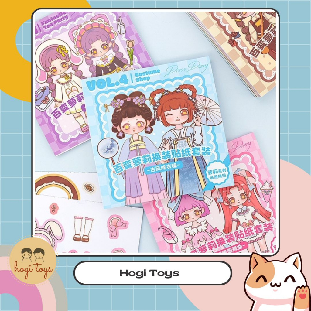 Diy Fashion Sticker Book, Cute Korean Dress Up Book Sticker Clothes ...