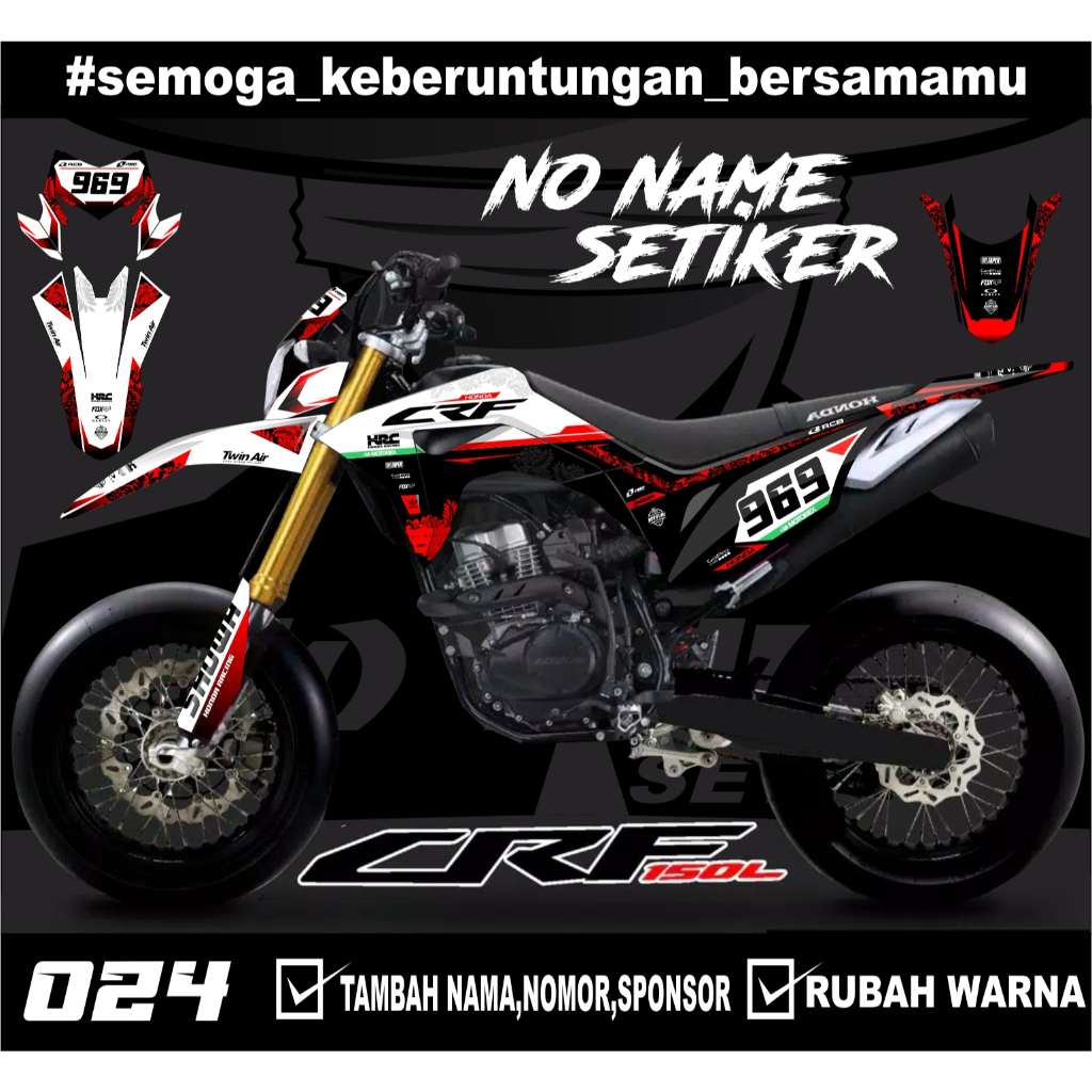 Sticker Sticker decal CRF 150l- (024) Minimalist Fullbody-Dekal CRF 150 ...