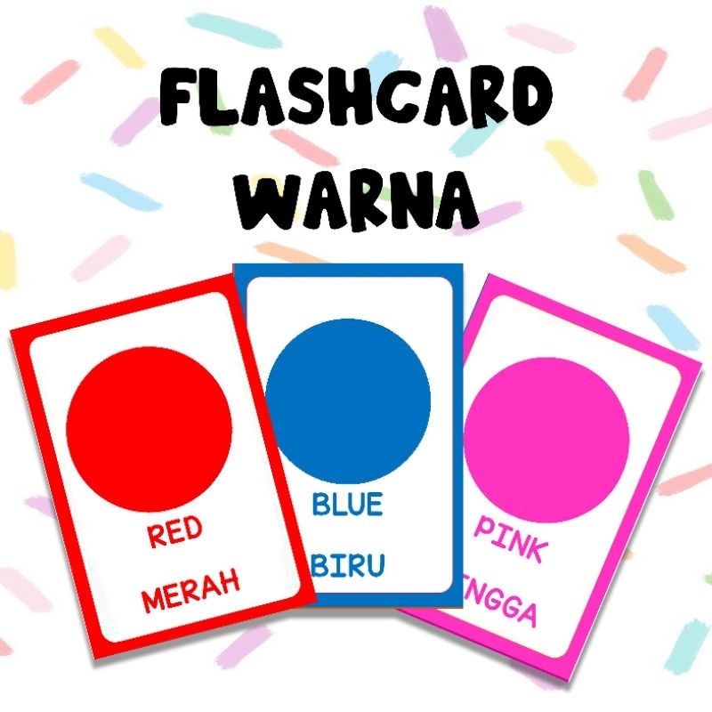 Flashcards Reading Cards Recognizing Colors Flash Cards | Shopee Malaysia