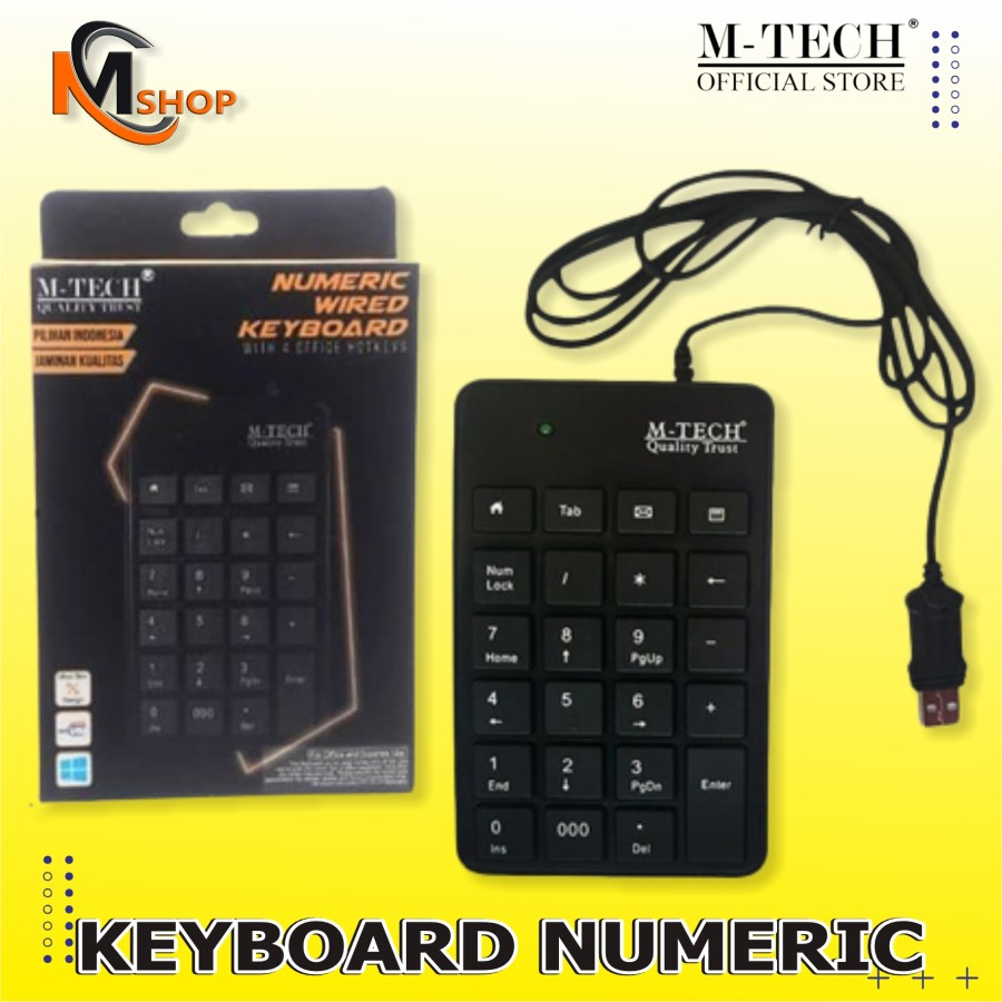 Numeric M Tech Usb Wired Number Keypad Keyboard Shopee Malaysia