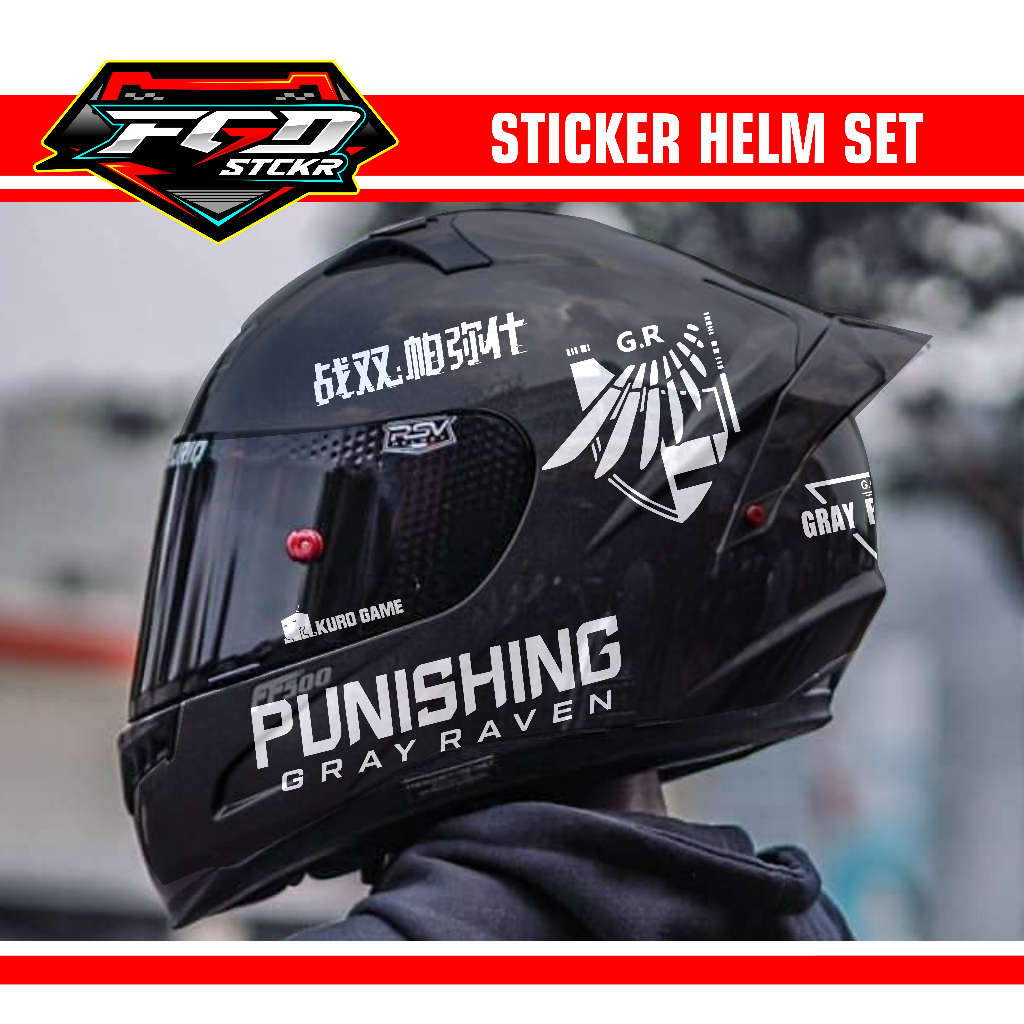 Helmet Sticker - CUTTING Sticker PUNISHING GRAY RAVEN Helmet SET ...