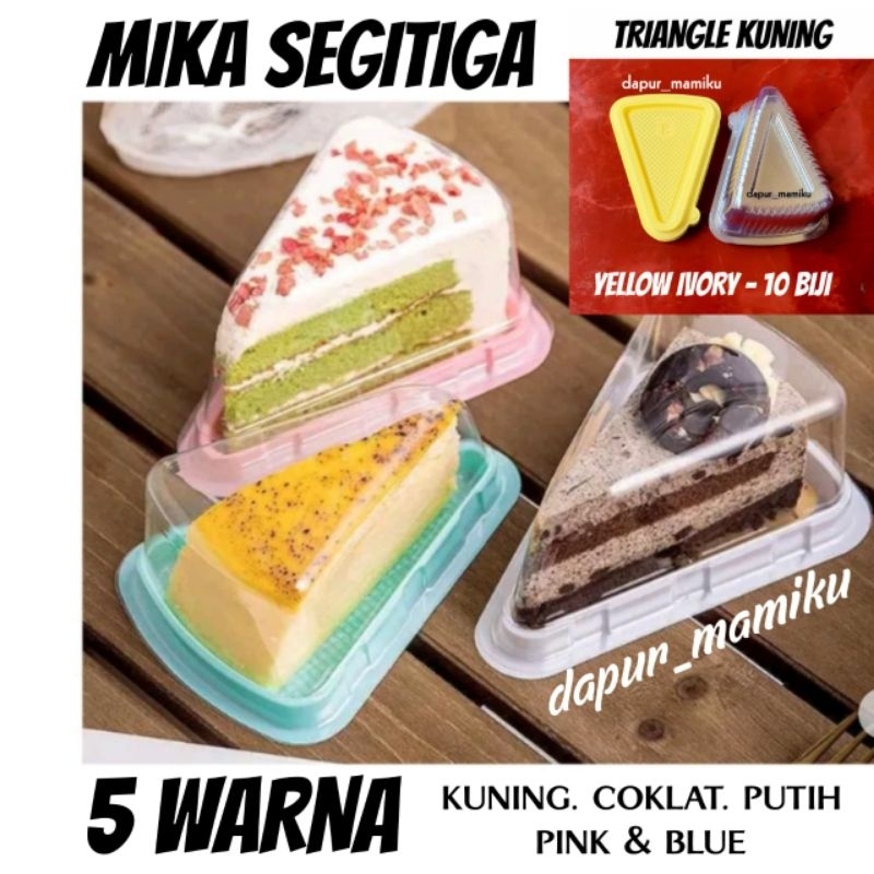 Dapurmami 10 Mica Triangle Mika Tart Cake Triangle Slice Sandwich Bread | Shopee Malaysia