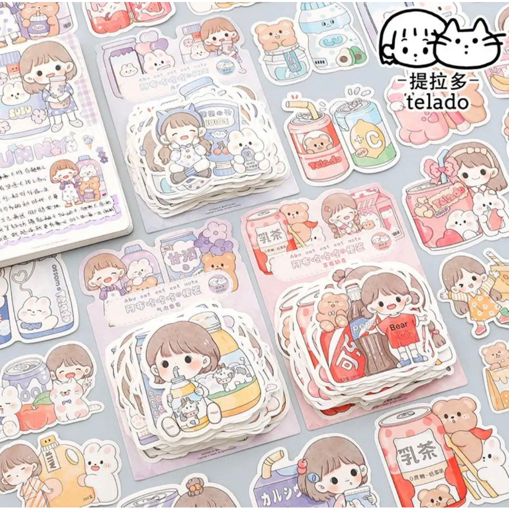 Girl Chibi Cute memo DIY memo planner Cute journal memopad Notes korean ...