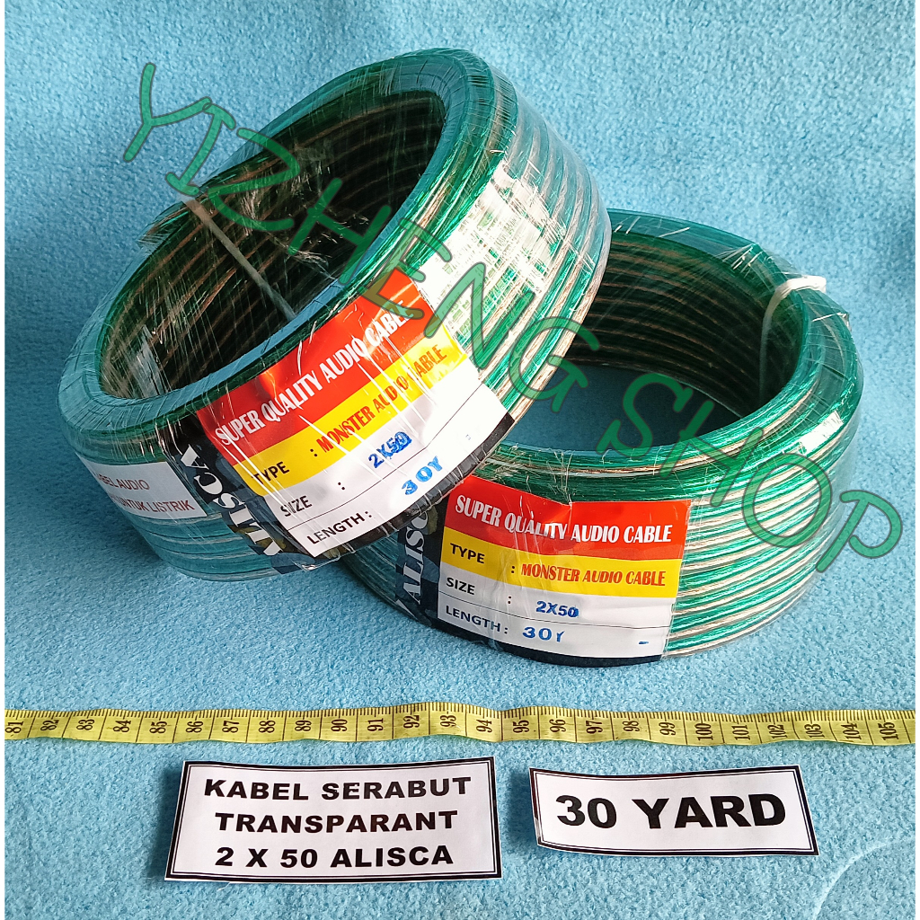 2 X 50 30Y ALISCA TRANSPARANT FIBER CABLE | Shopee Malaysia