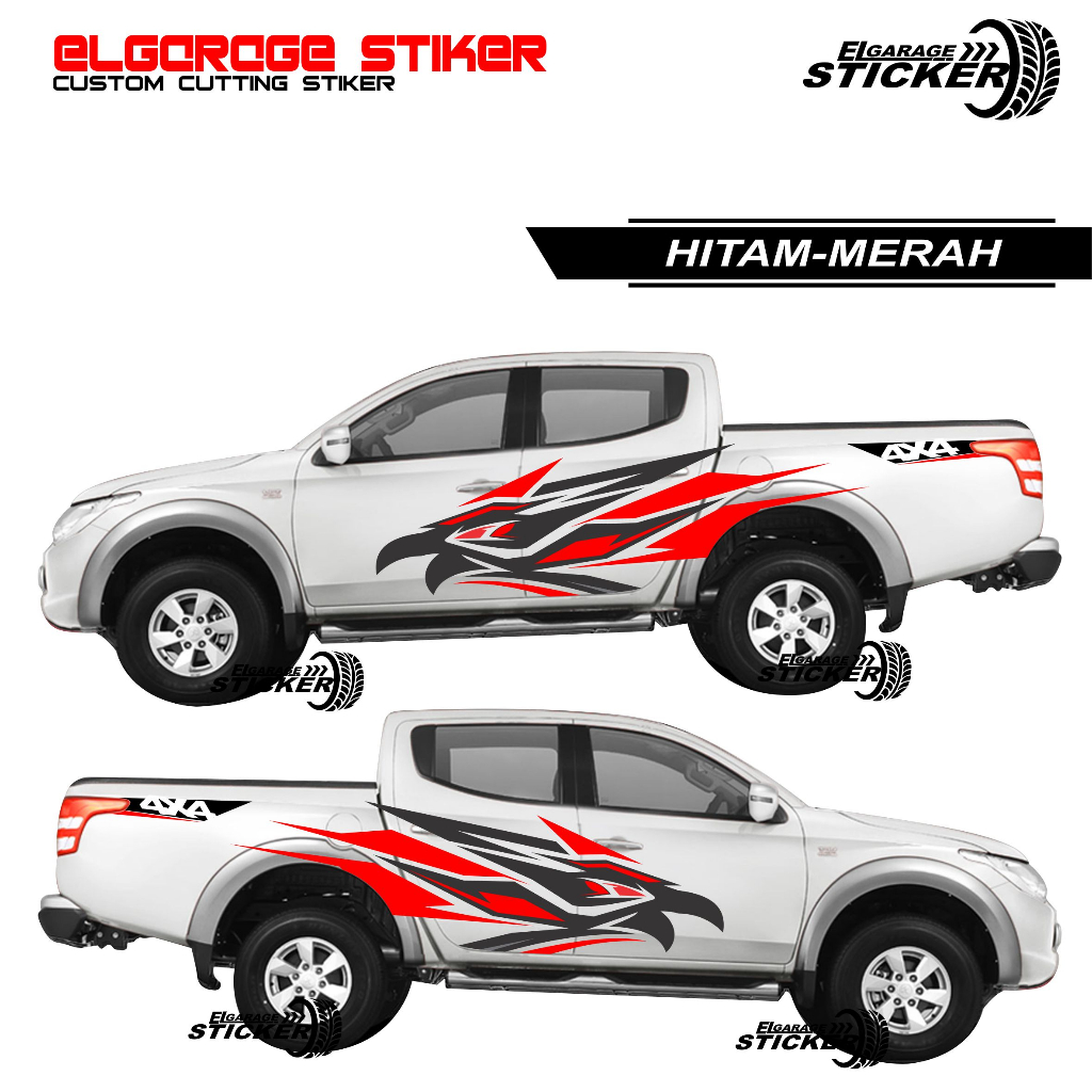 Double cabin Car Sticker hilux triton dmax Sticker cutting Side body ...