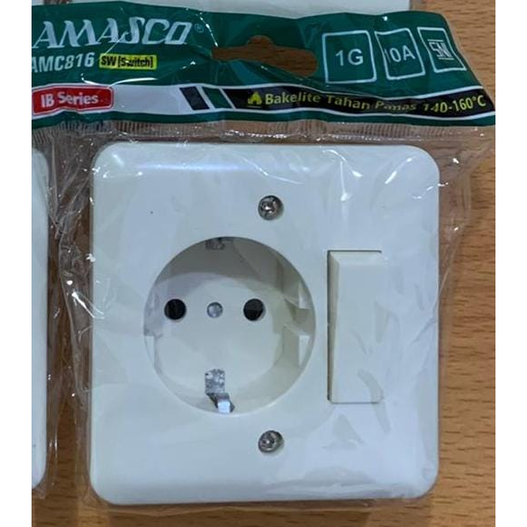 Ground Contact Stop + Engkel Switch / Grounded Socket IB AMASCO ...