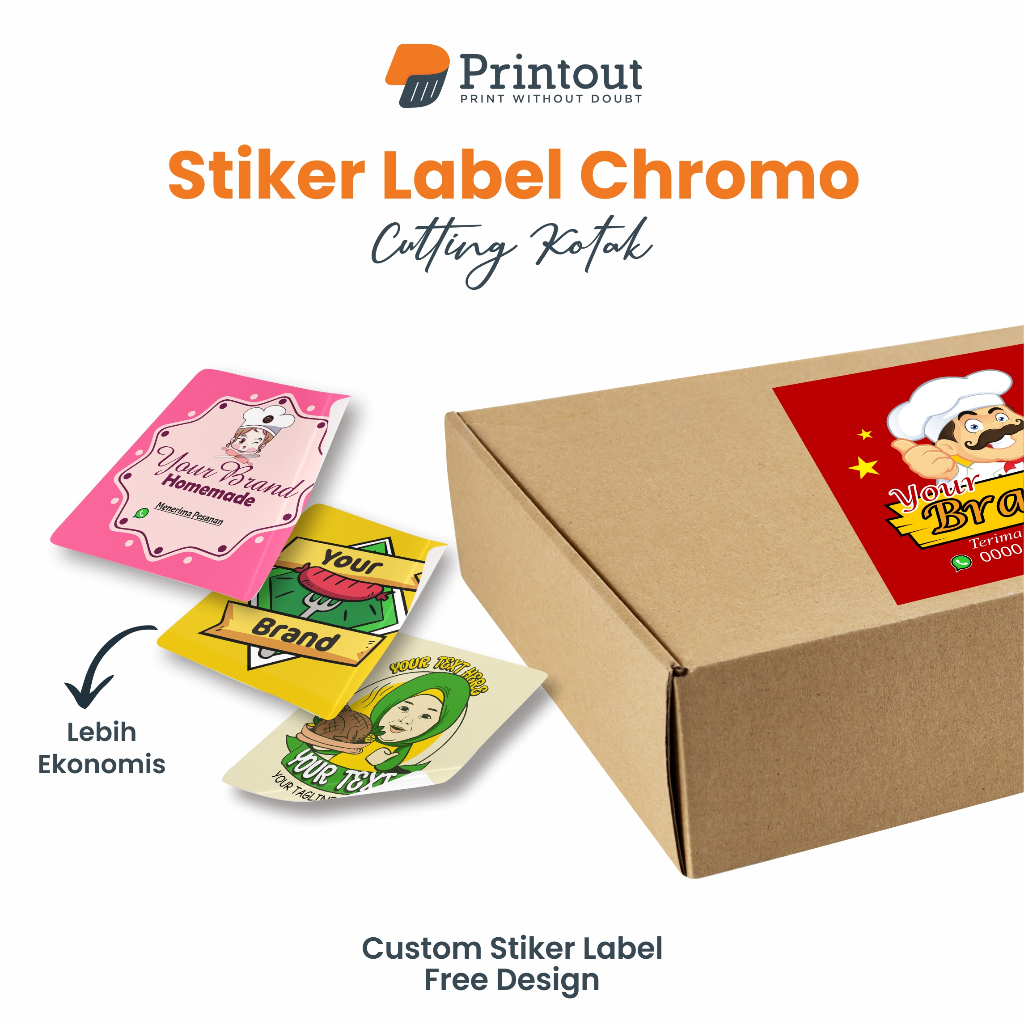 Printout Print Food Label Box Stickers, Product Bottle Packaging Box ...