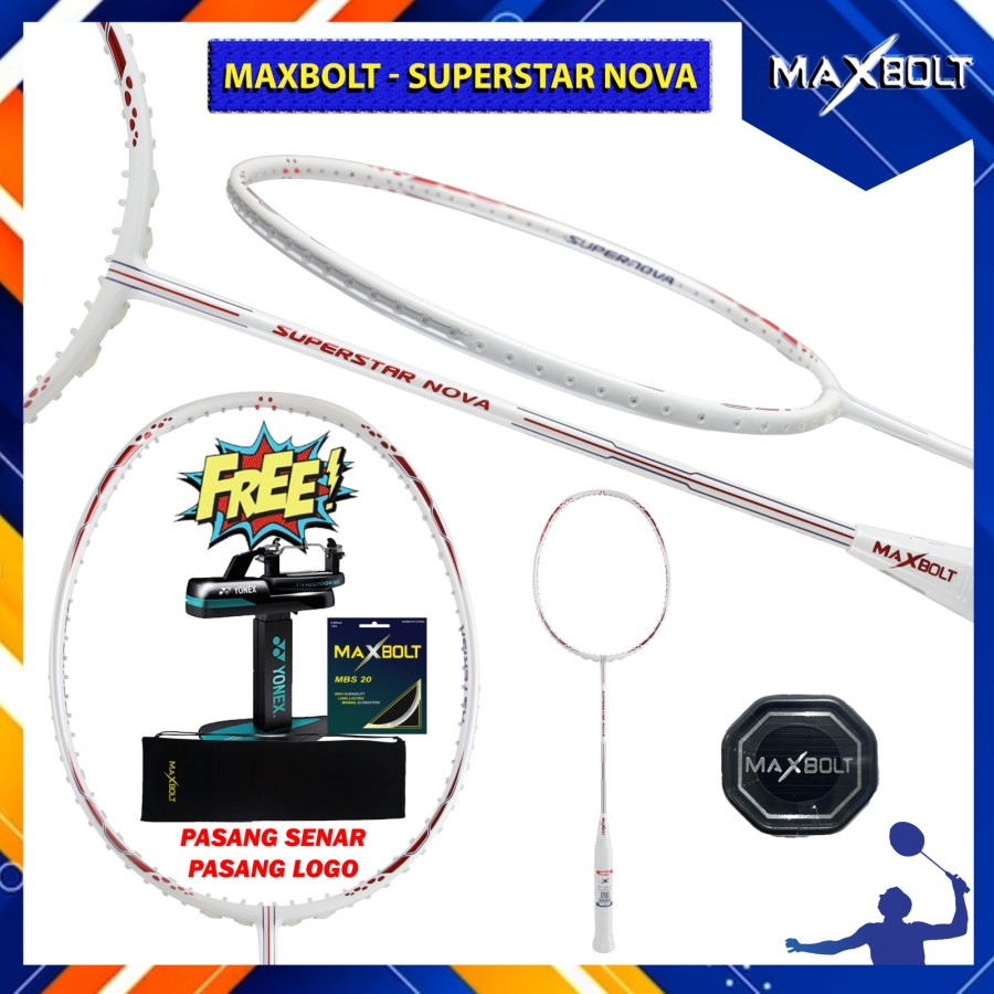 Original Maxbolt Superstar Super Star Nova White Badminton Racket ...