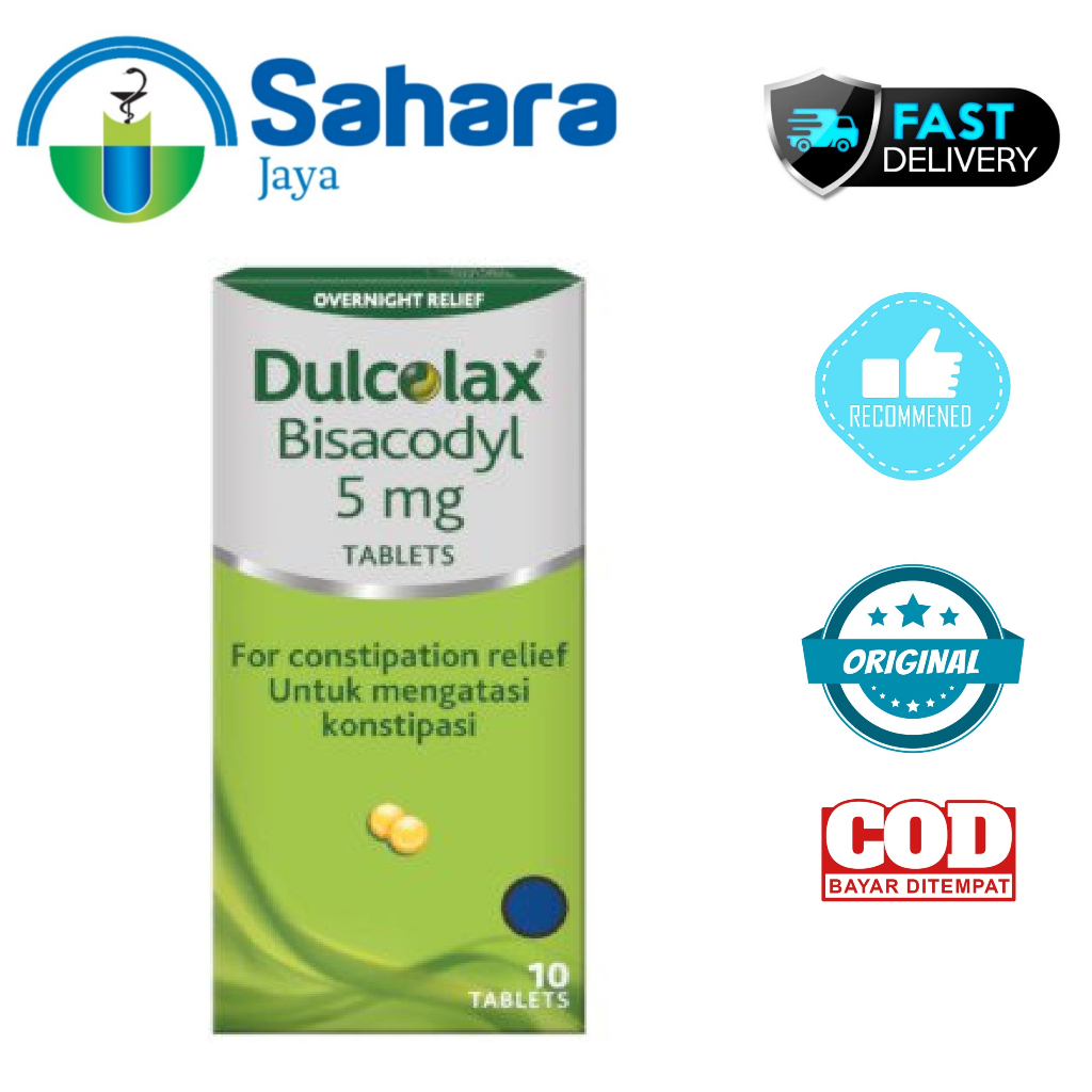 [SJ] Dulcolax 5 MG CONTENTS 10 TABLETS - facilitates the defecation ...