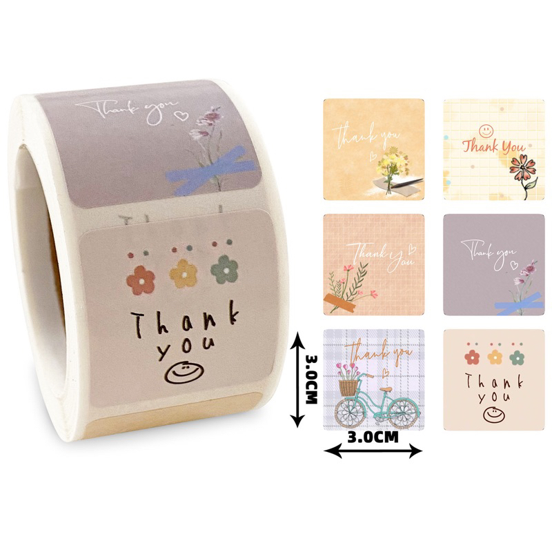 Thank you label Sticker Box Of 50 Or 250 pcs | Shopee Malaysia