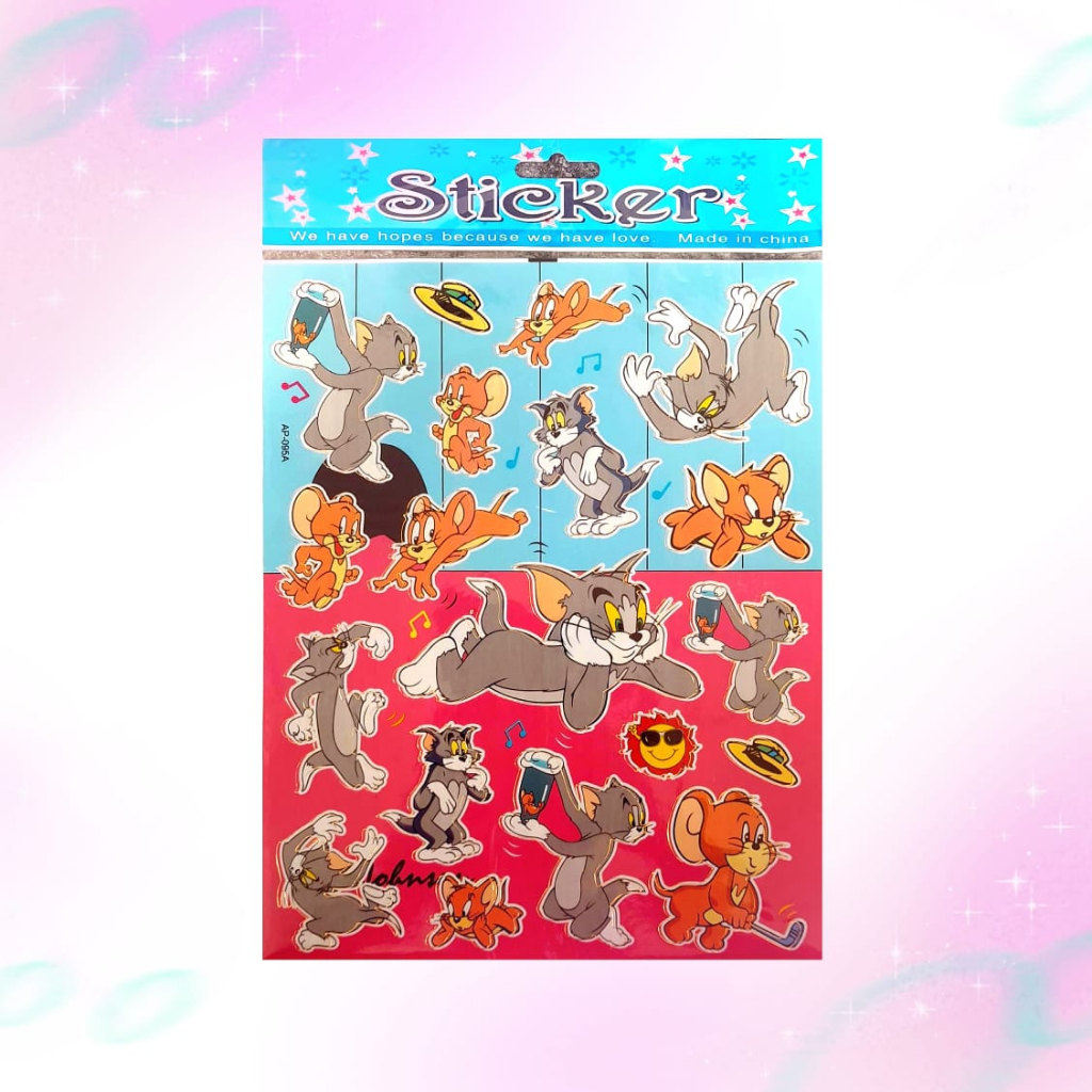 Laser Sticker Picture Paste Laser Sticker Kids Cartoon Character Tom ...