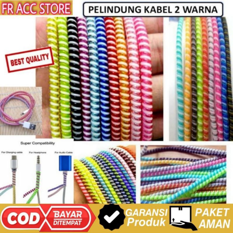 2-color Spiral Cable Protector Strong Spiral Data Cable Protector ORI | Shopee Malaysia