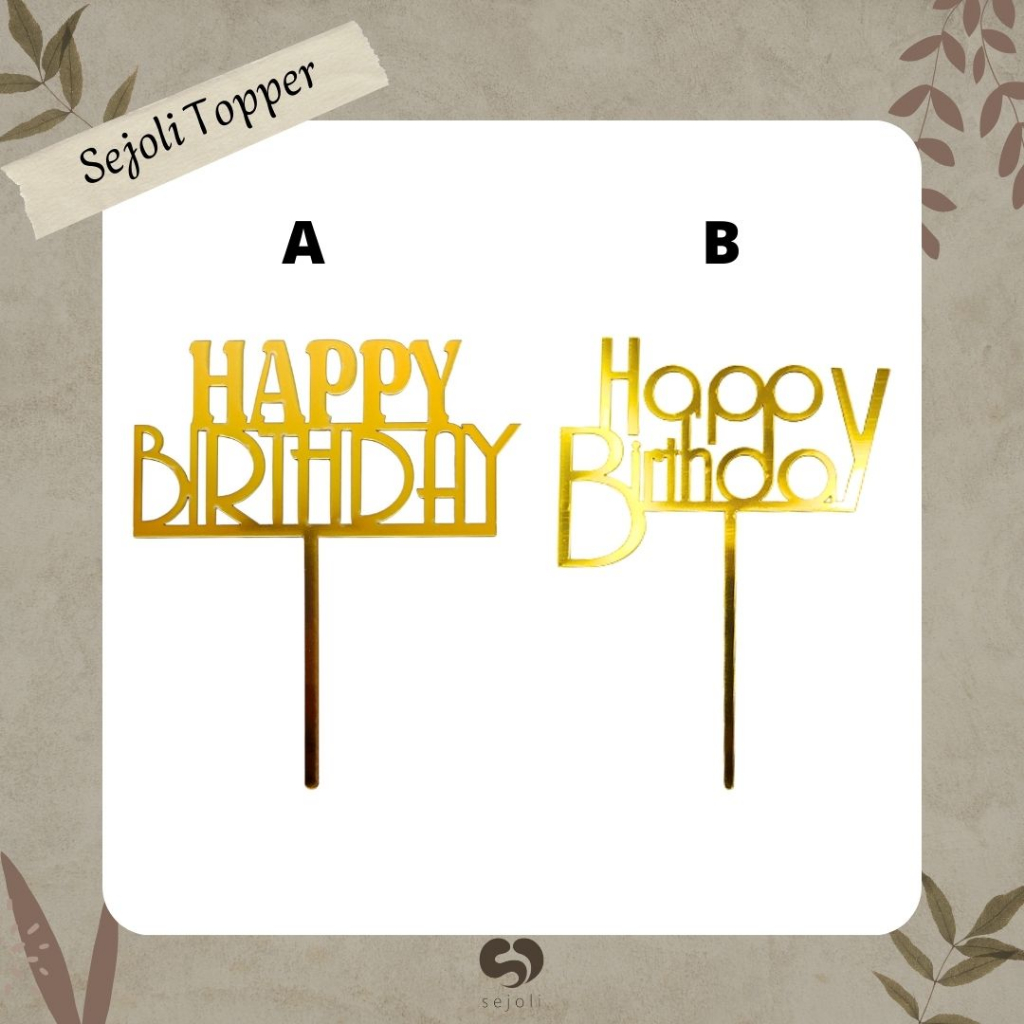 Cake Decoration/ Acrylic Cake Topper/ Acrylic HBD Regular Font | Shopee ...