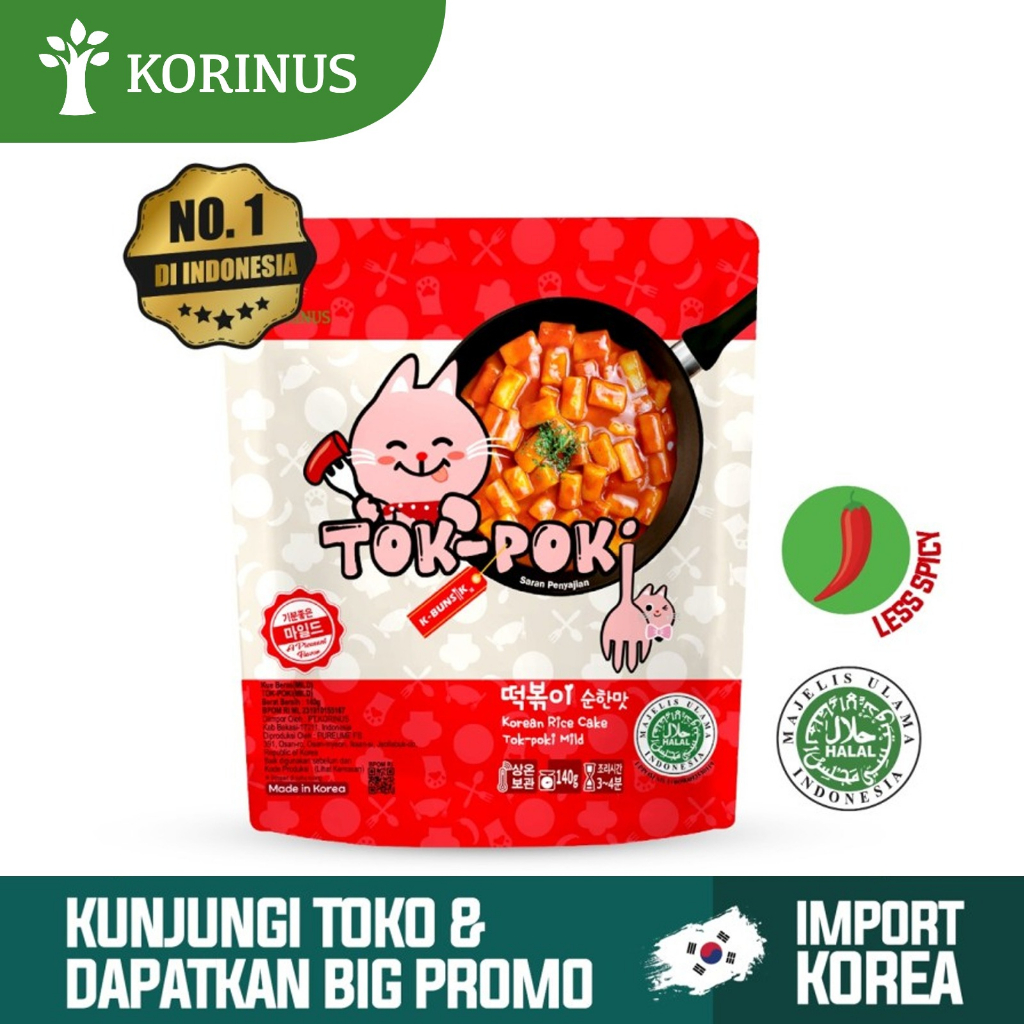 Korinus K - Bunsik Tokpoki MILD/Tteokbokki/Toppoki/Tok-Poki Instant ...
