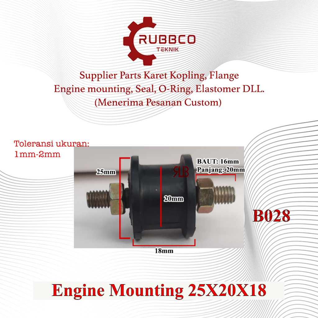 MESIN Engine Mounting/Rubber Engine Mount 25X20X18 B028 | Shopee Malaysia