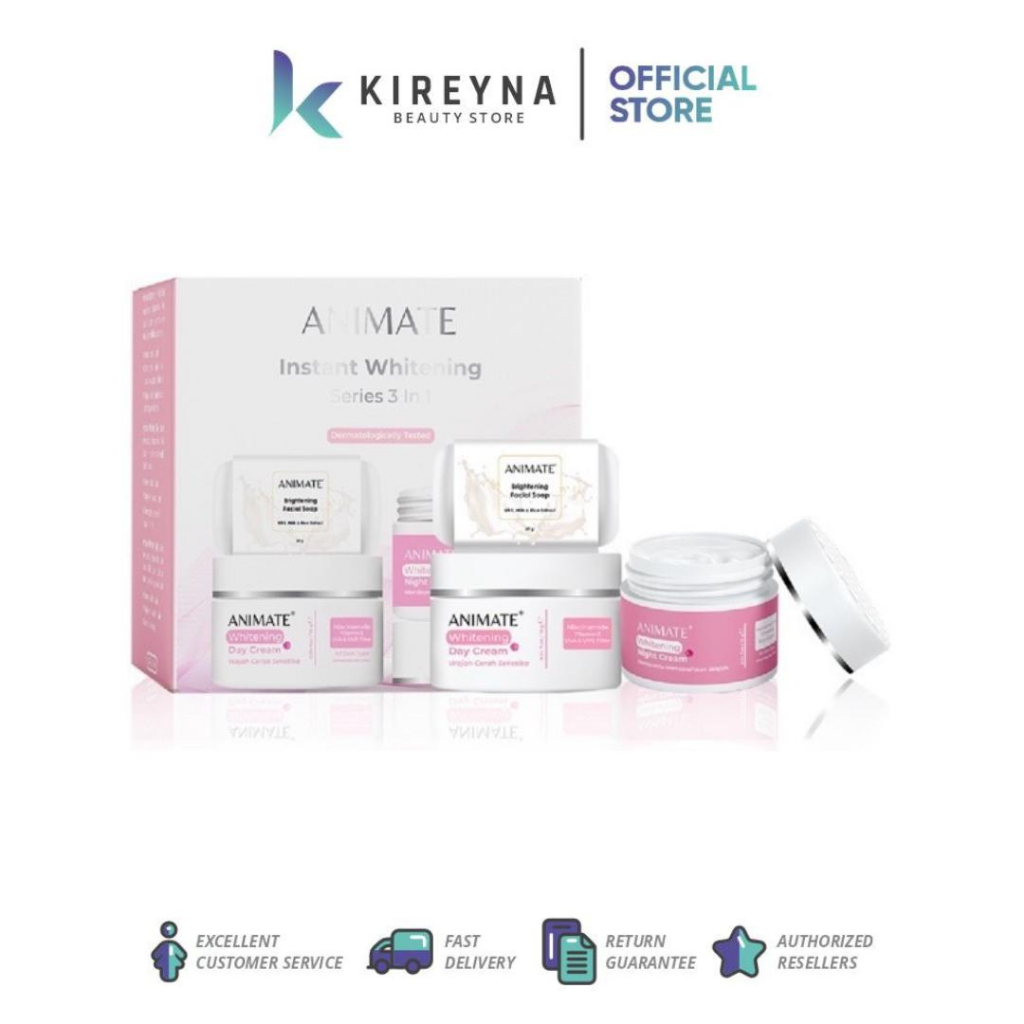 Animate Skincare Package Instant Whitening 3in1 Original Face ...